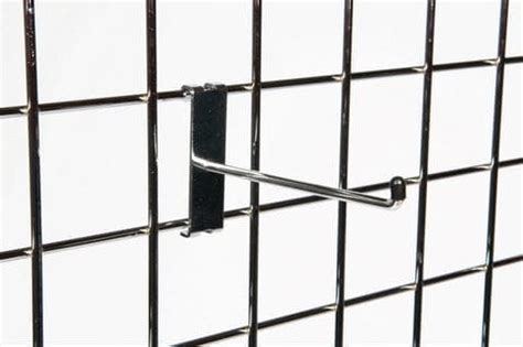 Gridwall Chrome Hooks With Black Plastic Tip
