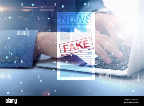 Fake News Concept In The Information Manipulation Concept Stock Photo