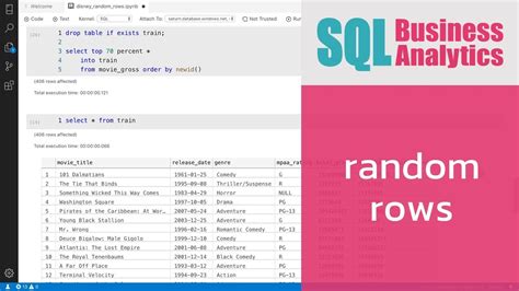 สอน Sql เบื้องต้น การเลือกแถวอย่างสุ่ม Random Rows Youtube