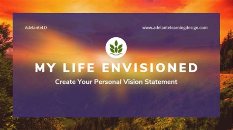 My Life Envisioned How To Create Your Personal Vision Statement Etsy