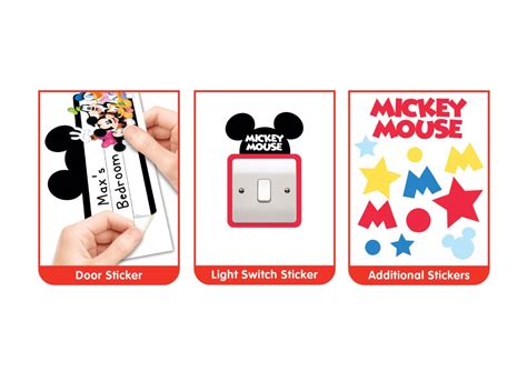 Mickey Mouse Og Venner Kæmpe Figur Wallsticker Udgået