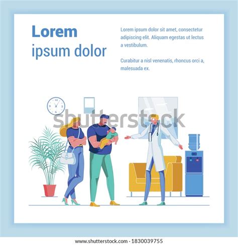 Preventive Pediatric Health Care Routine Inspection Stock Vector