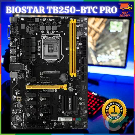 Biostar Tb250 Btc Pro 12 Pci E Mining Motherboard Ddr4 Lga 1151 12 Gpu