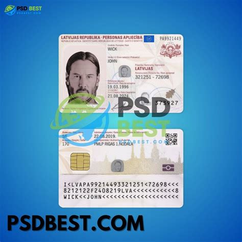 Latvia New Fake Id Card Fully Editable Psd Template Psd Best