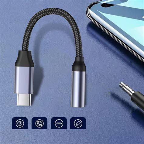 Qiopertar Clearance Sale Usb C To Headphone Adapter Cable Type C Port Male To Female Stereo