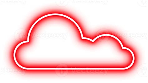 Glowing Neon Cloud Design Element 23817125 Png
