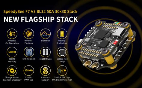 Speedy Bee V3 F7 Flight Controller Stack 30x30 Drone Fc Stack With 4in1 50a Esc Bl32 Wireless