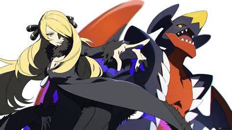Pokémon Cynthia And Garchomp 2k Wallpaper Download