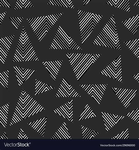 Monochrome Triangle Seamless Pattern Royalty Free Vector
