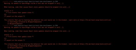 Warning An Update To Searchpage Inside A Test Was Not Wrapped In Act