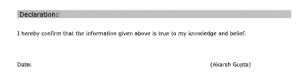 Declaration For Resume For Freshers Examples And Tips