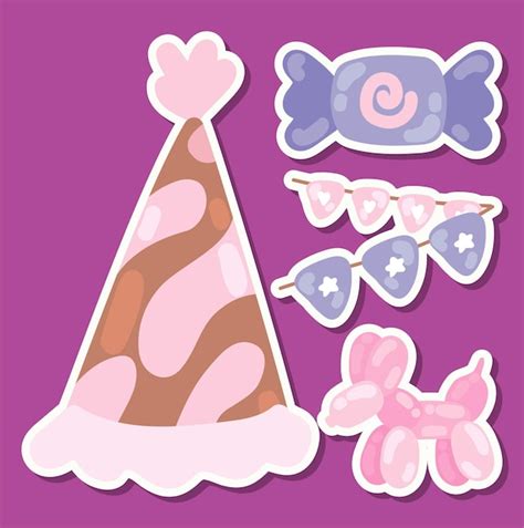Premium Vector Set Birthday Celebration