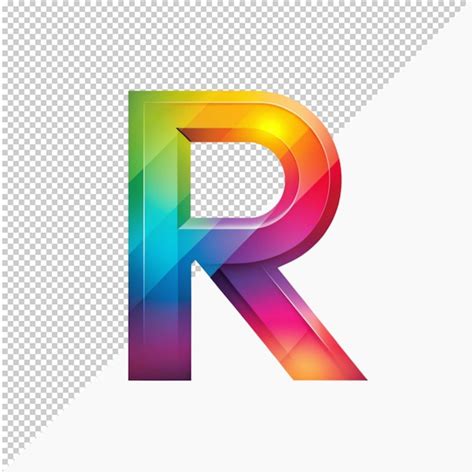 Gradient Alphabet Letter R Premium Ai Generated Psd