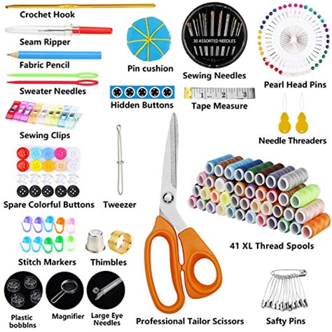 Large Sewing Kit 200 Premium Sewing Supplies 41 Xl