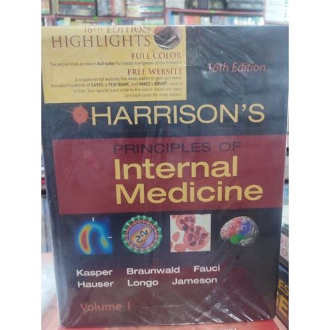 Harrisons Principle Of Internal Medicine 16th Edition Shopee Philippines