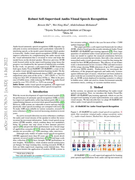 Av Hubert Large Pdf Speech Recognition Signal To Noise Ratio