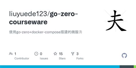 Github Liuyuede123go Zero Courseware 使用go Zerodocker Compose搭建的微服务