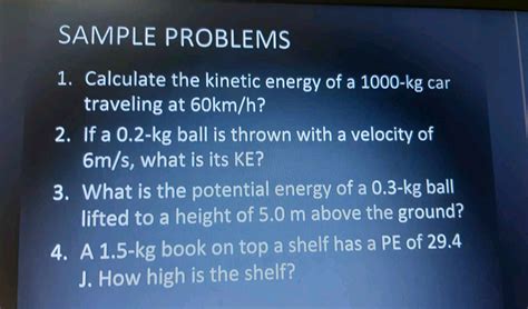 Sample Problems Calculate The Kinetic Studyx