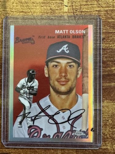 2023 Topps Chrome Platinum Anniversary Matt Olson 199 Refractor For