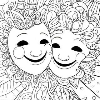 Smile Now Cry Later Mask Coloring Page