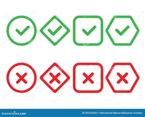 Yes Or No Illustration Check Mark Icon Right And Wrong Check Symbol Checkmark Check Mark