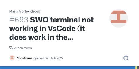 Swo Terminal Not Working In Vscode It Does Work In The Commandline