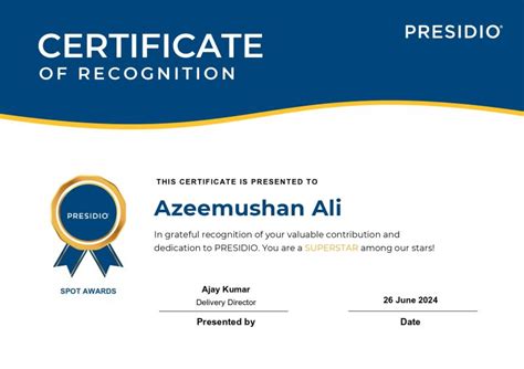 Azeemushan Ali On Linkedin Im Excited To Share That Ive Received The Spot Award For My Recent