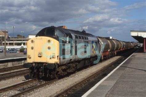 35mm Railway Slide Of Class 37 37711 Cardiff Central Copyright To