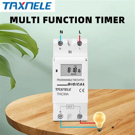 Jual Thc 30a Din Rail Weekly 7 Days Programmable Digital Timer Switch Ac 220v Saklar Pengatur