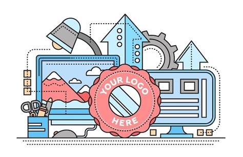 Premium Vector Image Processing Vector Modern Flat Design Illustration With Work Place