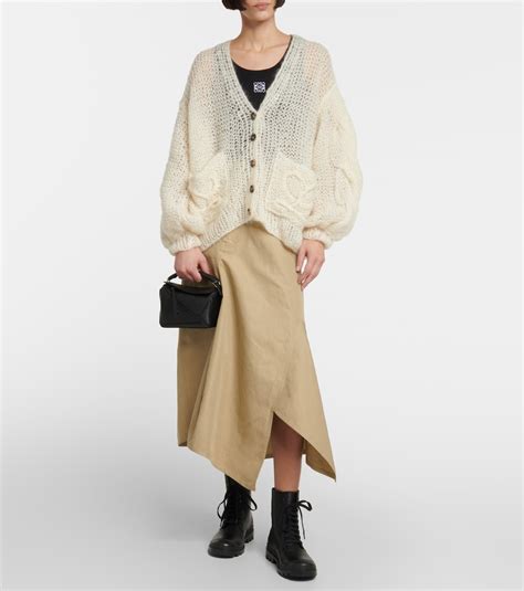 화이트 모헤어 블렌드 카디건 Loewe Mytheresa