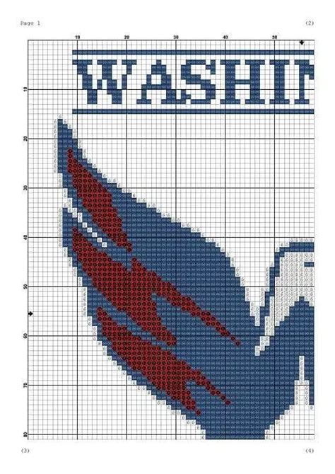 Washington Capitals Cross Stitch Sport Embroidery Tango Stitch Simple
