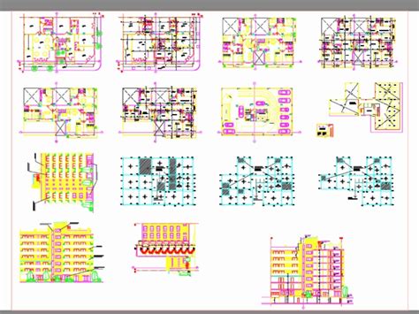Diseño De Departamentos En Autocad Descargar Cad 266 Mb Bibliocad