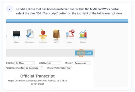 How To Remove Or Edit Classes From A Transcript Myschoolworx