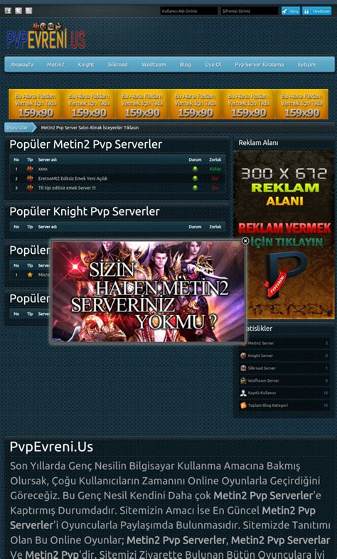 Metin Knight Pvp Serverlar Tan T M Scripti Temas