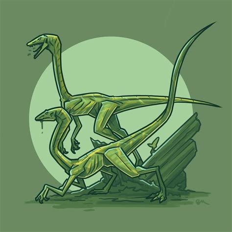 Compsognathus Toy Illustration From Jurassic Park 3 Collection