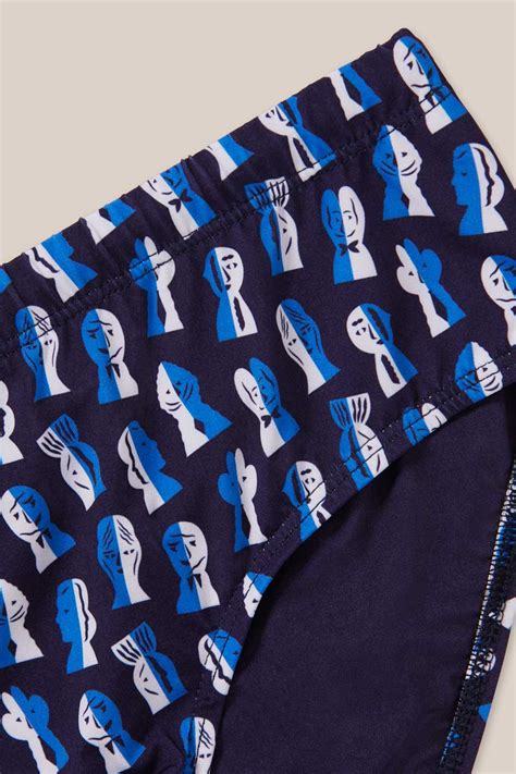 Swim Brief Navy Papier Découpé Arrels Barcelona