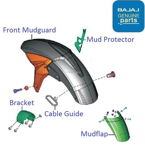 Bajaj Pulsar Ns125 2021 22 Front Mudguard
