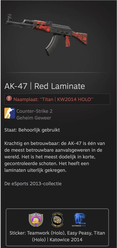 Ak 47 Red Laminate Titan Katowice 2014 Holo Rcsgo