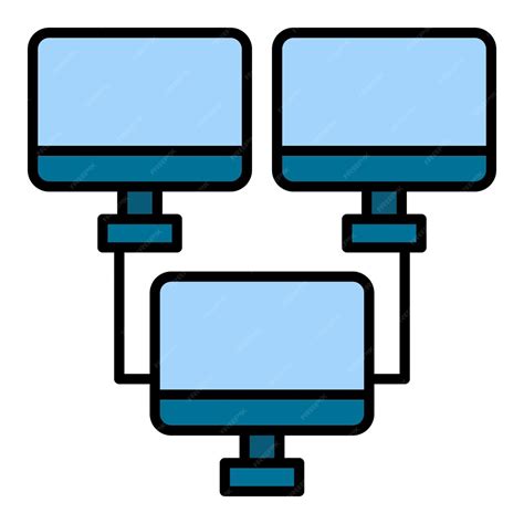 Premium Vector Computer Network Icon