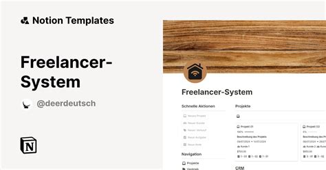 Freelancer System Template By Deer Notion Marketplace