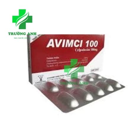 Avimci 100mg Armephaco viên Thuốc hỗ trợ điều trị nhiễm khuẩn hiệu quả