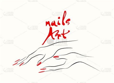 美甲艺术沙龙矢量插图