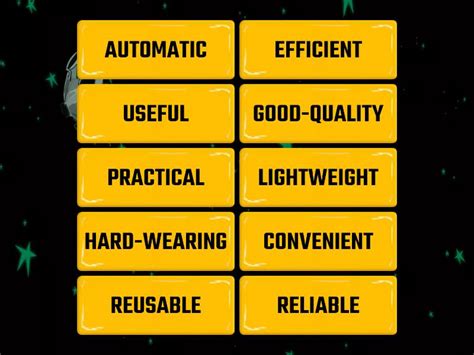 Technology Adjectives Unit 6 Flip Tiles