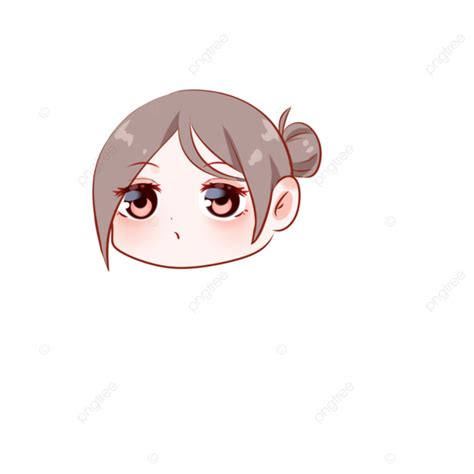 Cabeça Erguida Personagem De Anime Gentil Menina Desenho Animado Avatar