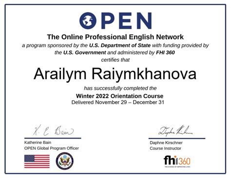 Arailym Raiymkhanova On Linkedin Thankyou Open Usembassy Fhi360