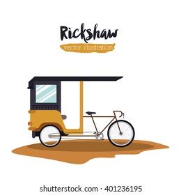 Pakistan Traditional Rickshaw Famous Name Chingchi Stock Vector Royalty Free