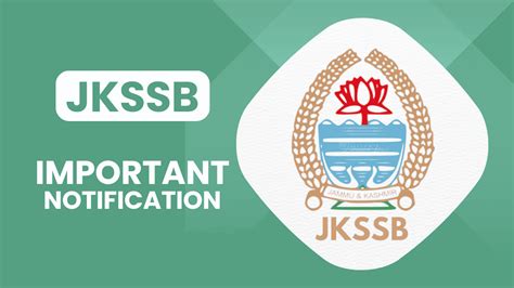 Jkssb Important Notification Released For Various Posts Check Here