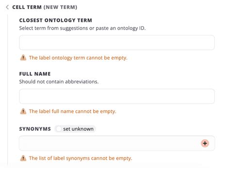 Cell Annotation Metadata Terms Cap