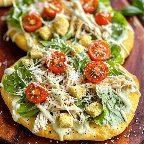 Chicken Caesar Flatbread Tasty And Simple Recipe Tasted Nest